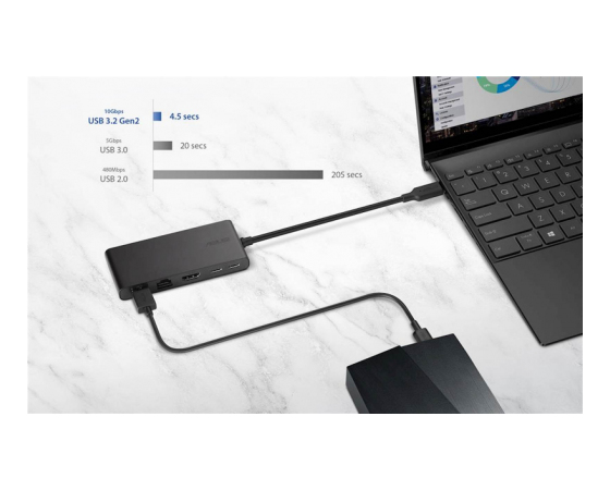 ASUS Dual 4K USB-C Dock DC200 - 90XB07F0-BDS000 - belbled.si