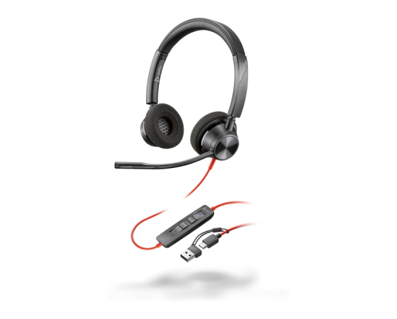 Stereo slušalke Poly Blackwire 3320 USB-C s potrdilom Microsoft Teams ...