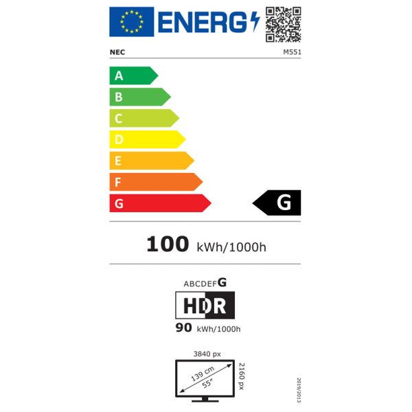 NEC MultiSync M551 138,8cm (55") IPS PCAP zvočniki na dotik ...